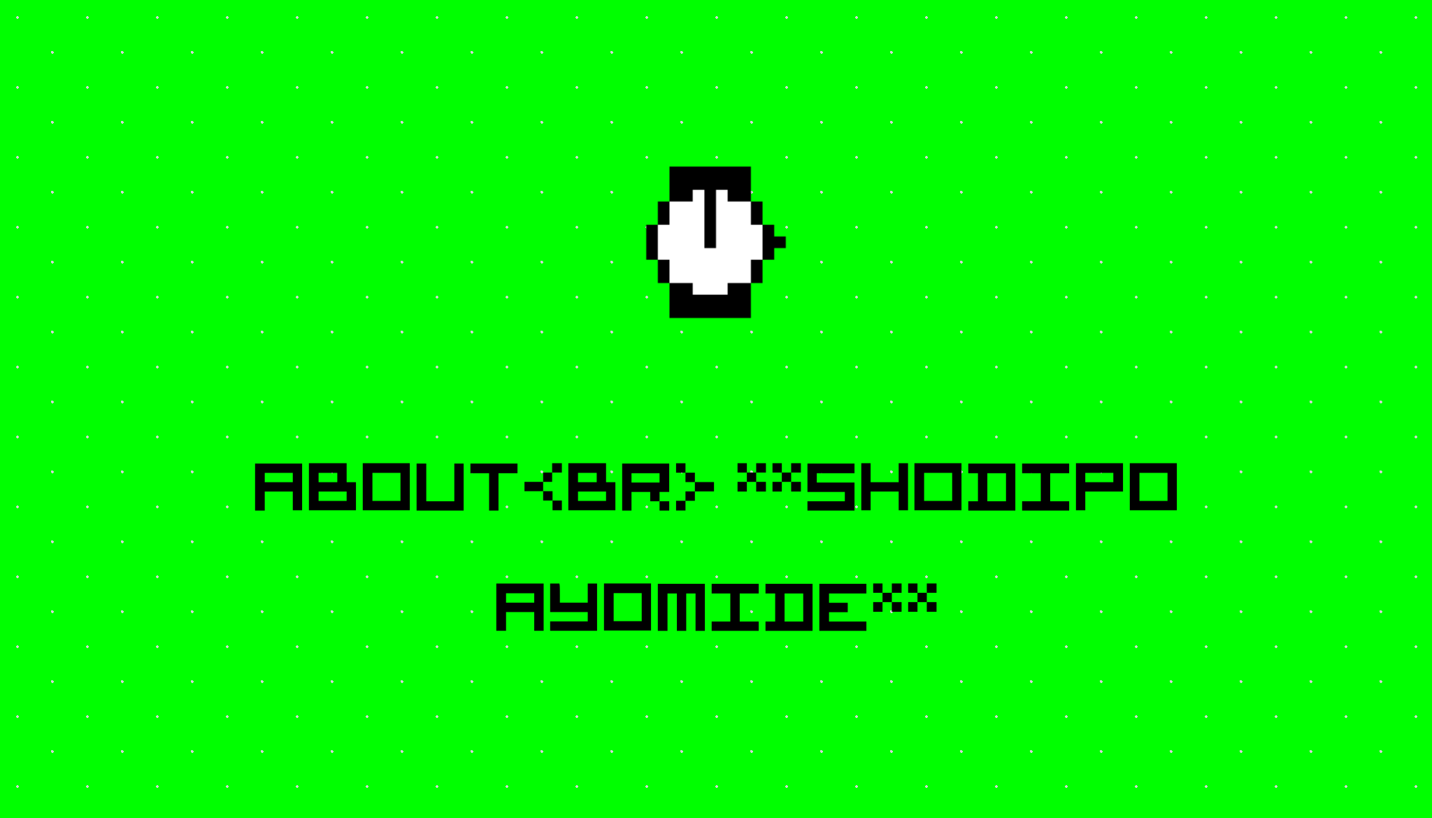 About Shodipo Ayomide on HackerNoon